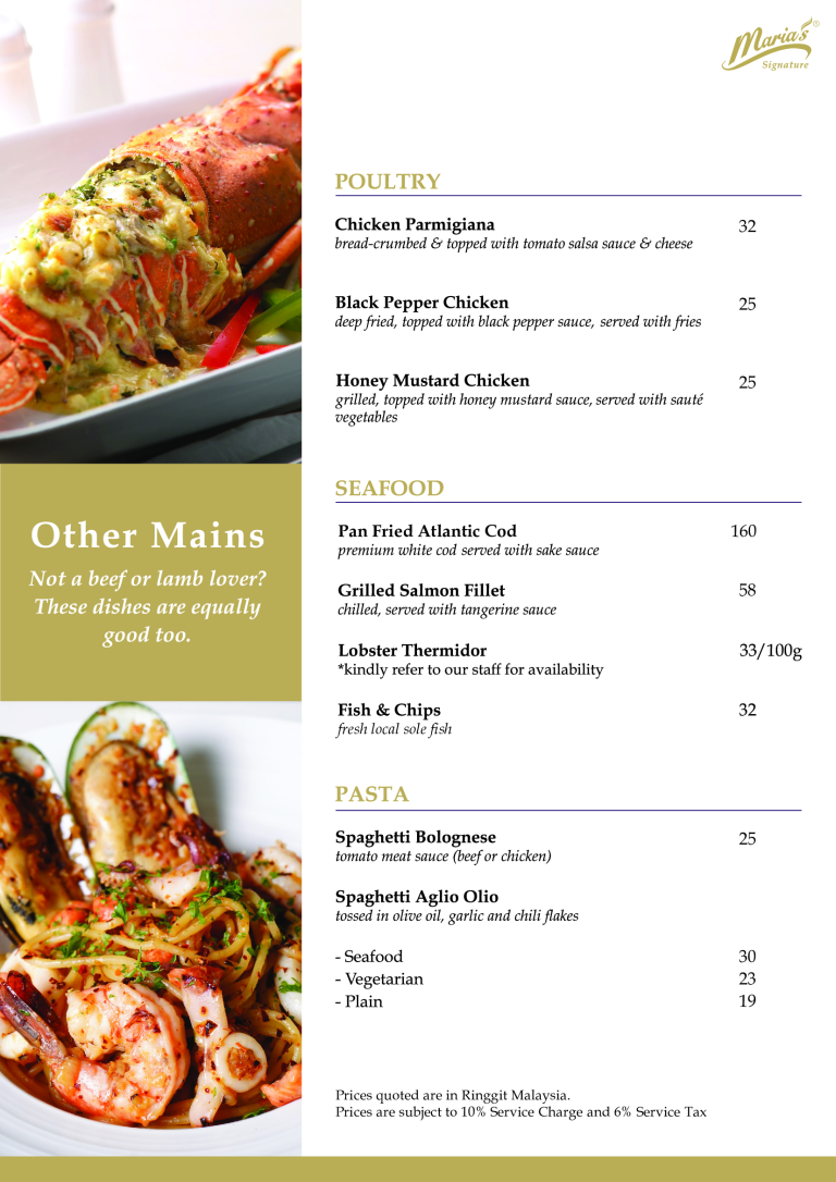 Marias Steakhouse in Kuala Lumpur. Visit for the best Steak Experience.