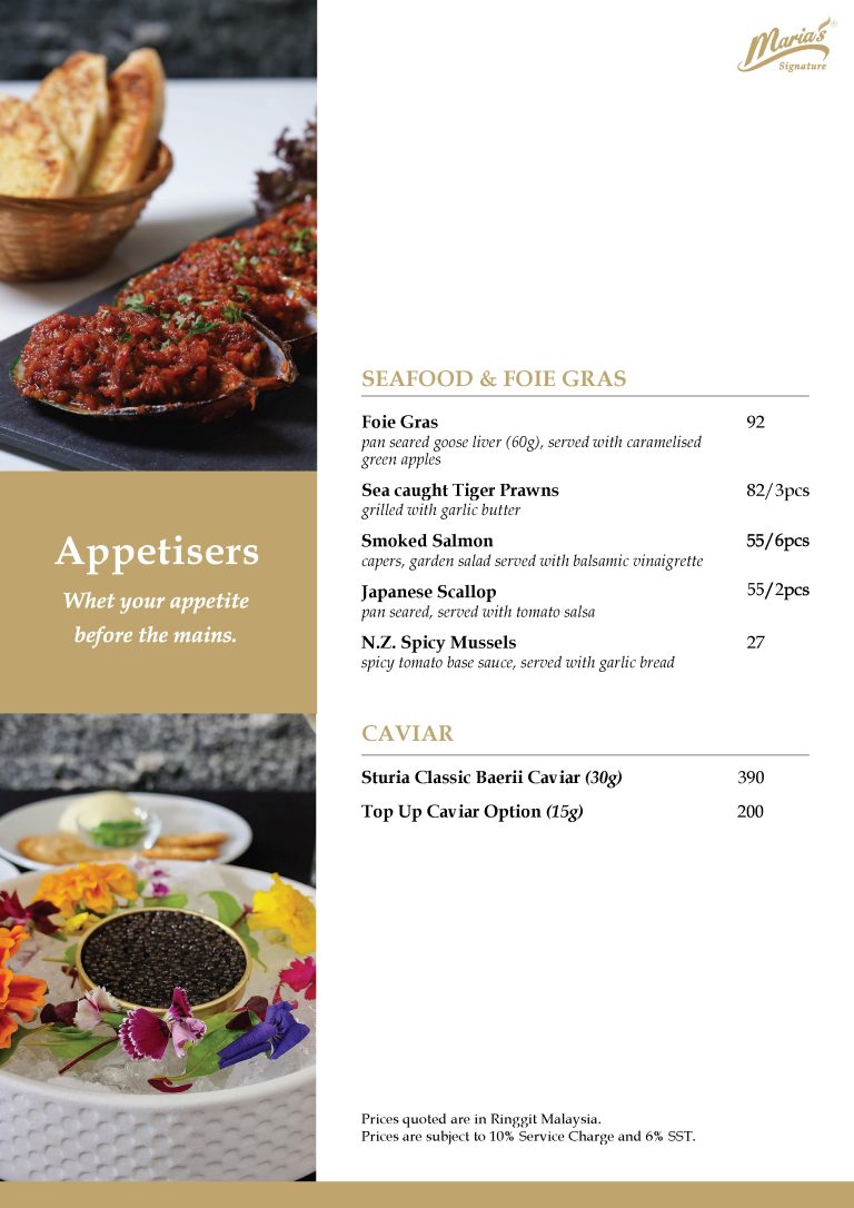 Marias Steakhouse in Kuala Lumpur. Visit for the best Steak Experience.