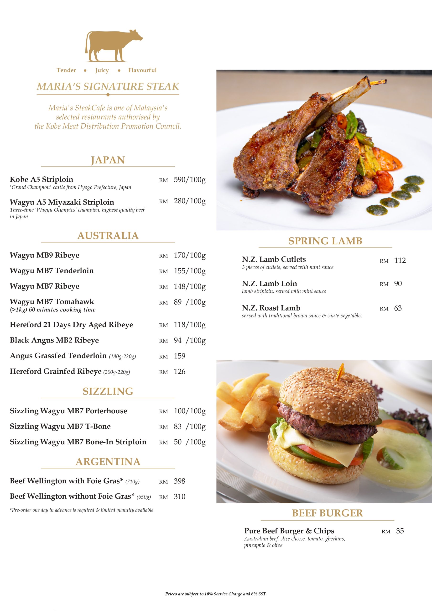 Marias Steakhouse in Kuala Lumpur. Visit for the best Steak Experience.