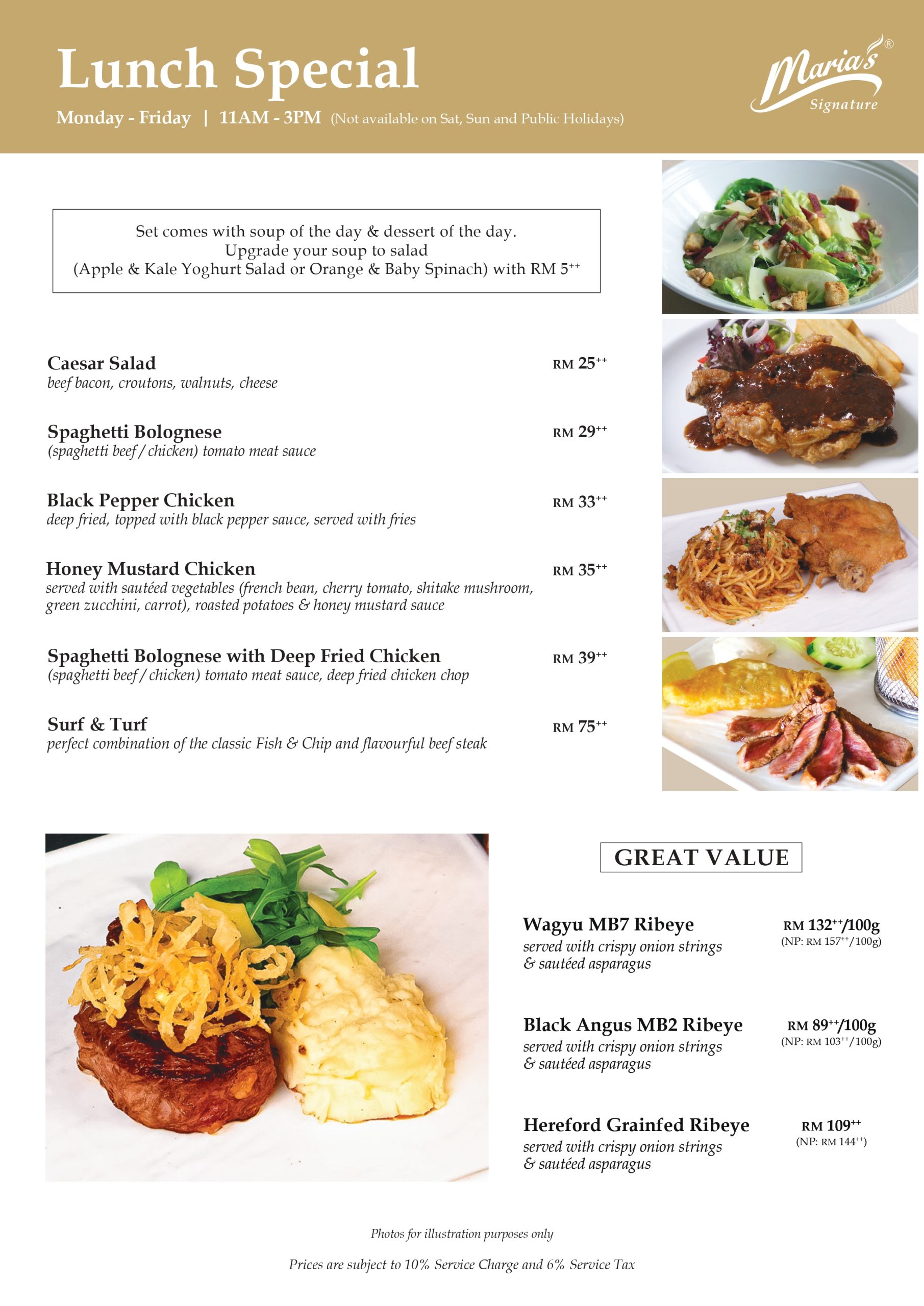 Marias Steakhouse in Kuala Lumpur. Visit for the best Steak Experience.