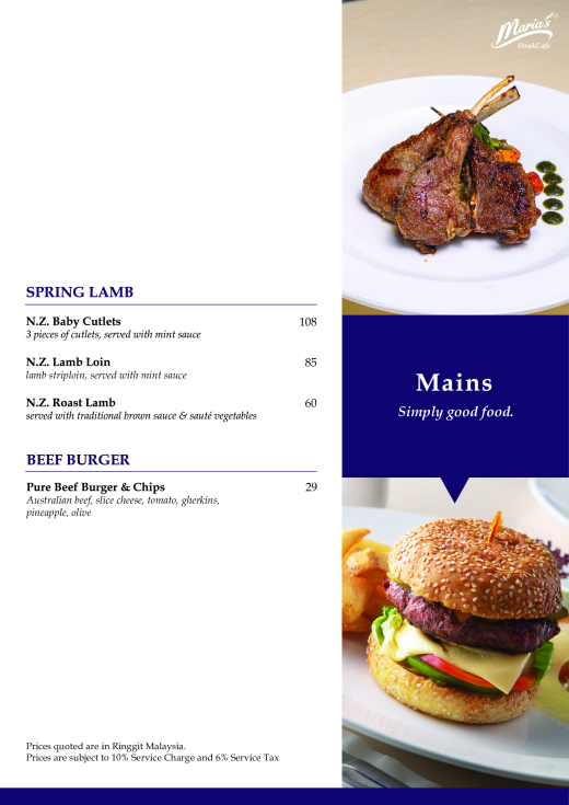 Marias Steakhouse in Kuala Lumpur. Visit for the best Steak Experience.