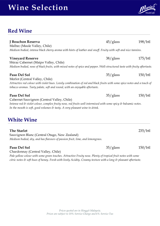 Marias Steakhouse in Kuala Lumpur. Visit for the best Steak Experience.